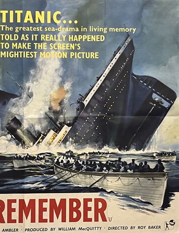 A Night To Remember Poster, UK Quad, 1958