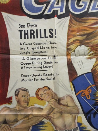 Caged Fury Poster, UK Quad, 1948