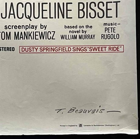 The Sweet Ride Poster, UK Quad, 1968, Beauvais Tom