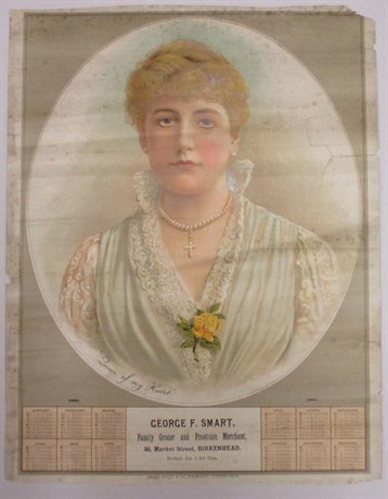 Birkenhead Victorian Calendar Poster, 1891