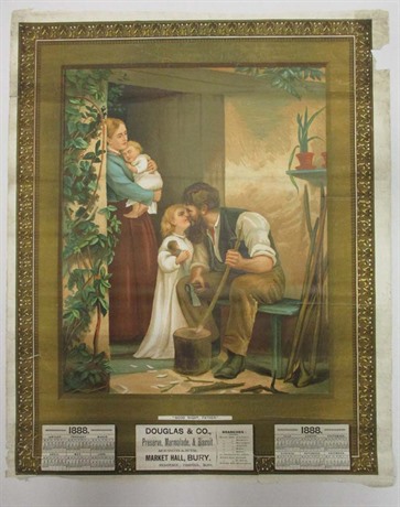 Manchester Bury Victorian Calendar Poster, 1887